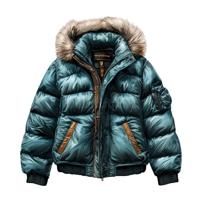 PNG Winter Puffer Jacket on Transparent Background - Ai Generated Stock ...