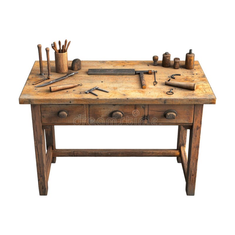 PNG Working Table with Tools on Transparent Background - Ai Generated ...