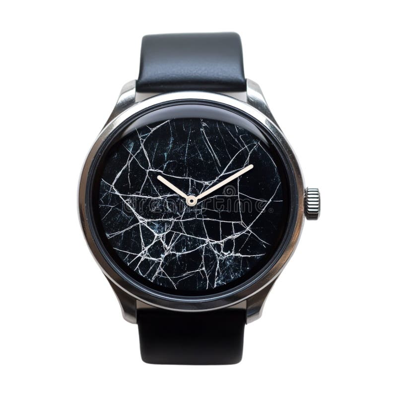 PNG Wrist Watch with Scratched Screen on Transparent Background - Ai ...