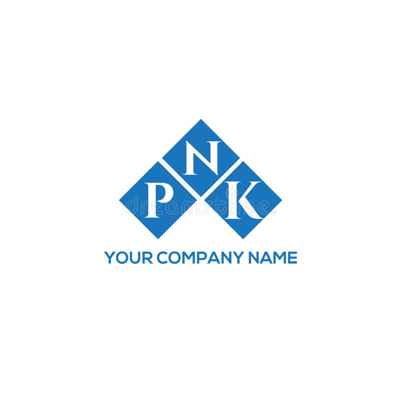 PNK Letter Logo Design on WHITE Background. PNK Creative Initials ...