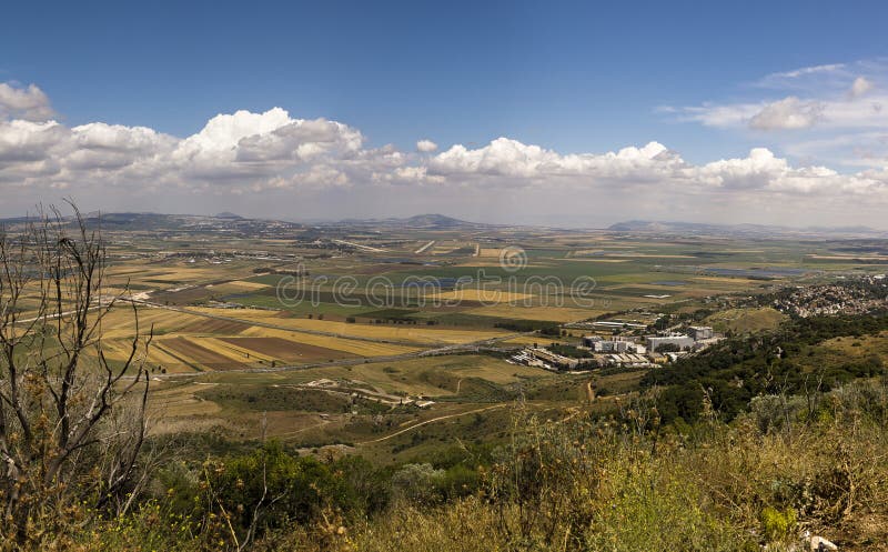 Ansicht Des Jezreel-Tales Israel Stockfoto - Bild von landschaft ...