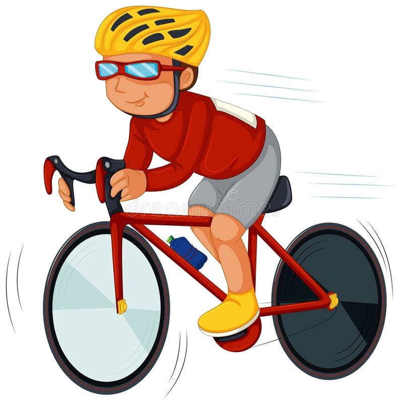 Pośpieszny rowerzysta ilustracja wektor. Ilustracja złożonej z tło ...