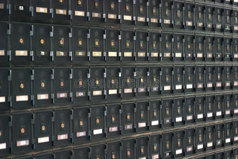 PO boxes stock photo. Image of background, delivery, regular - 9242714
