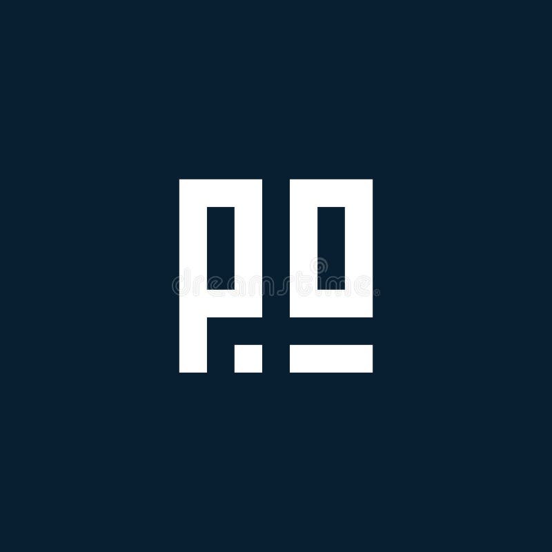 PO Initial Monogram Logo with Geometric Style Stock Illustration ...