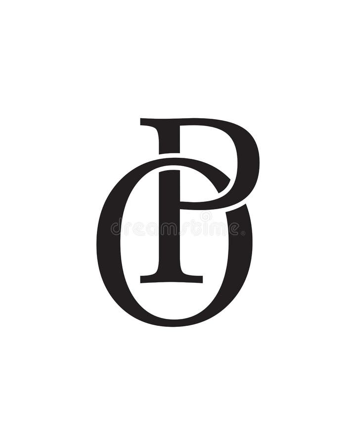 PO Initials Logo stock illustration. Illustration of simple - 79641493