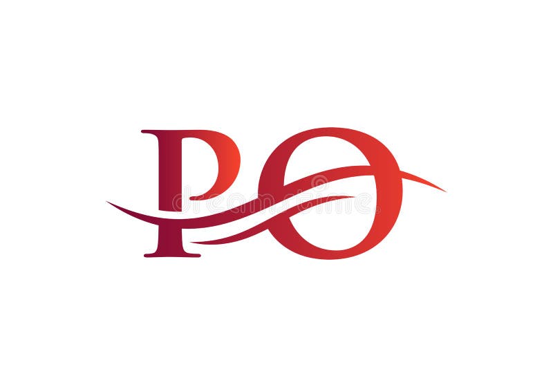 PO Logo Design. Initial PO Letter Logo Vector Stock Vector ...