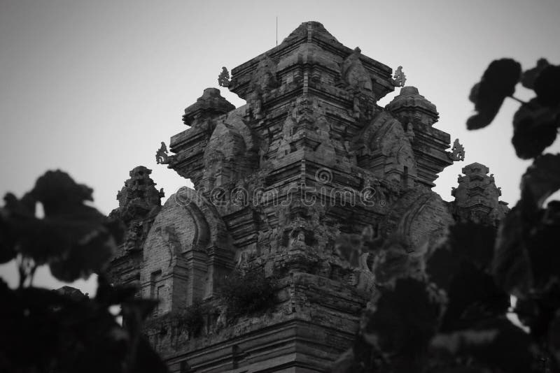 The Po Nagar Temple by Night Stock Image - Image of historical ...