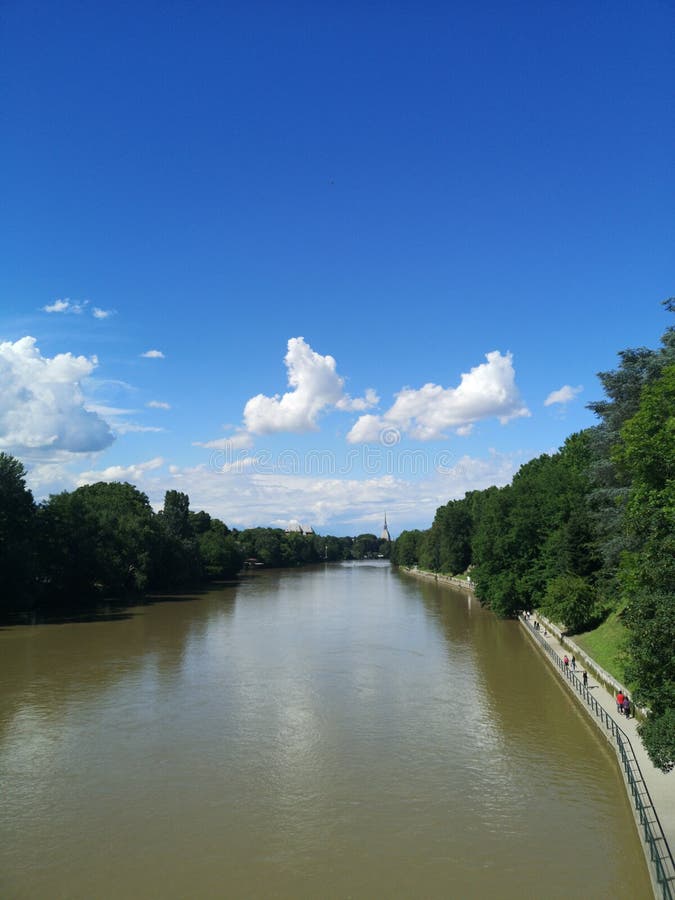 Po river in Turin stock photo. Image of river, alps - 192027396