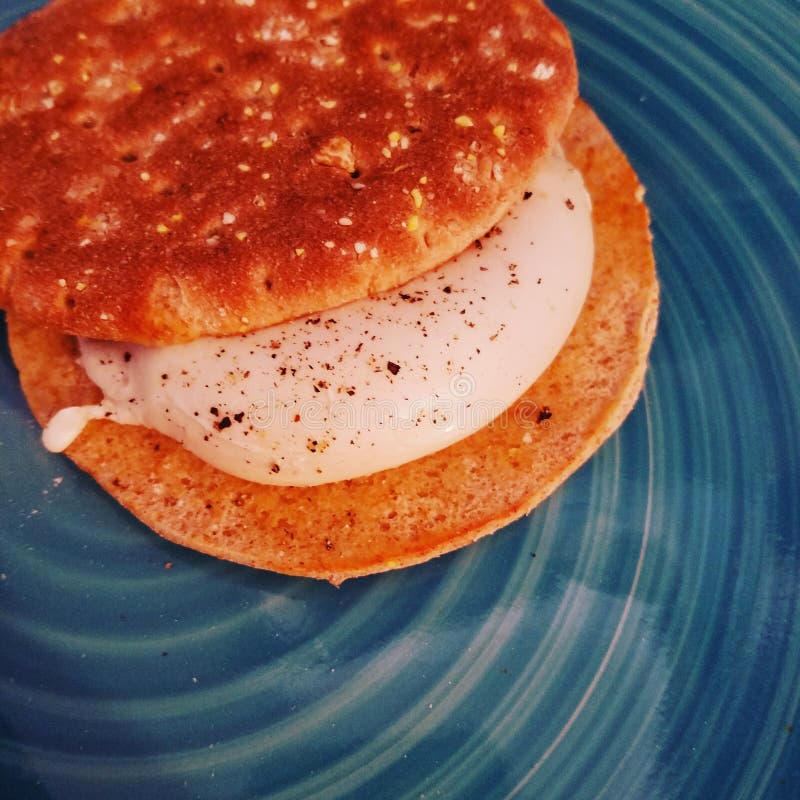 Poached egg sandwhich stock image. Image of poached - 153756371