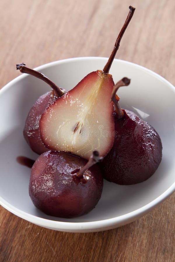 Poached pear sliced stock photo. Image of halves, eating - 33546696