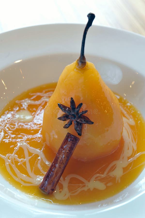 Poached Pears with Cinnamon Stock Image - Image of warm, syrup: 23712253