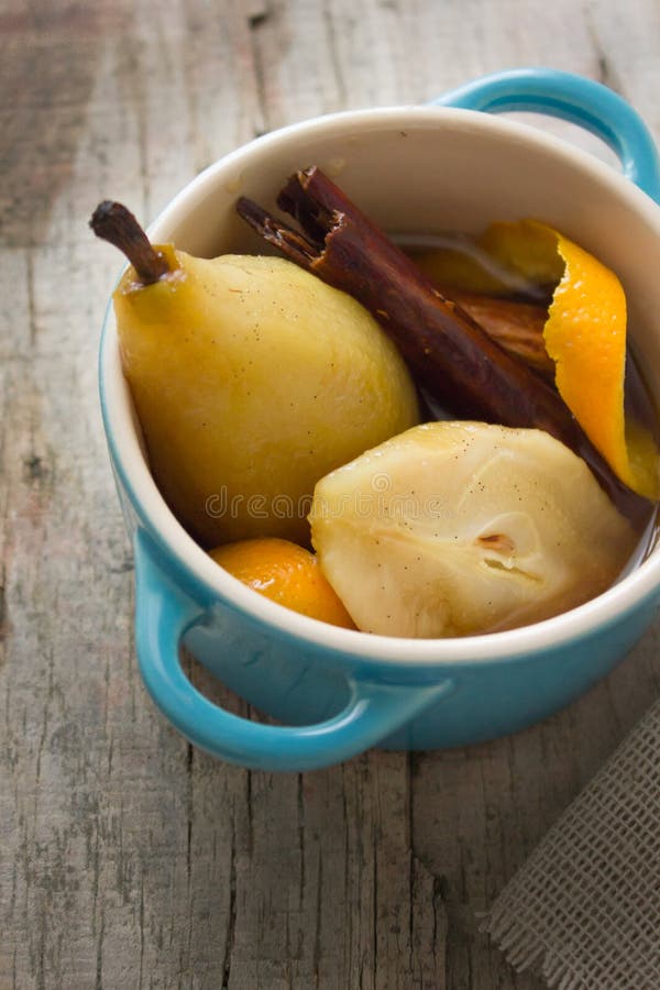 Poached pears stock photo. Image of food, pear, poched - 49523148