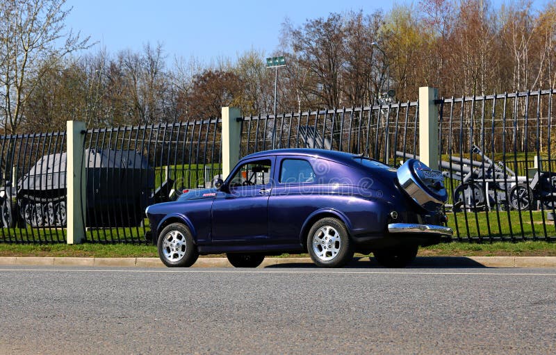 Pobeda car in Moscow editorial photography. Image of trip - 40373357