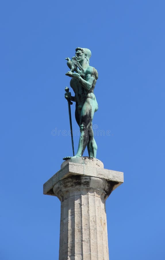 Pobednik monument stock image. Image of belgrade, monument - 96402191