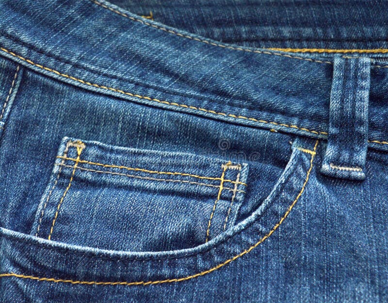 Poche Avant De.netframework Complet Jeans Classiques Bleus Image stock ...