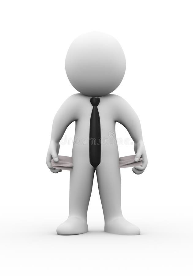 Homme D Affaires Montrant Sa Poche Vide Stock Illustrations, Vecteurs ...