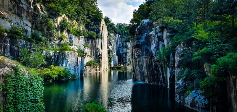 Pocheon art valley editorial stock photo. Image of terrain - 259431508