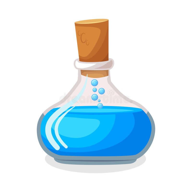 Poción mágica verde ilustración del vector. Ilustración de magia - 76787559