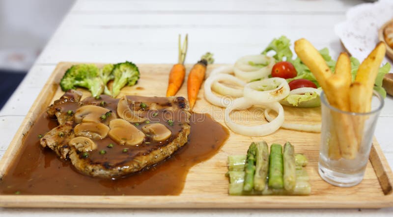 Pock chop steak stock image. Image of peppercorns, dinner - 60227971