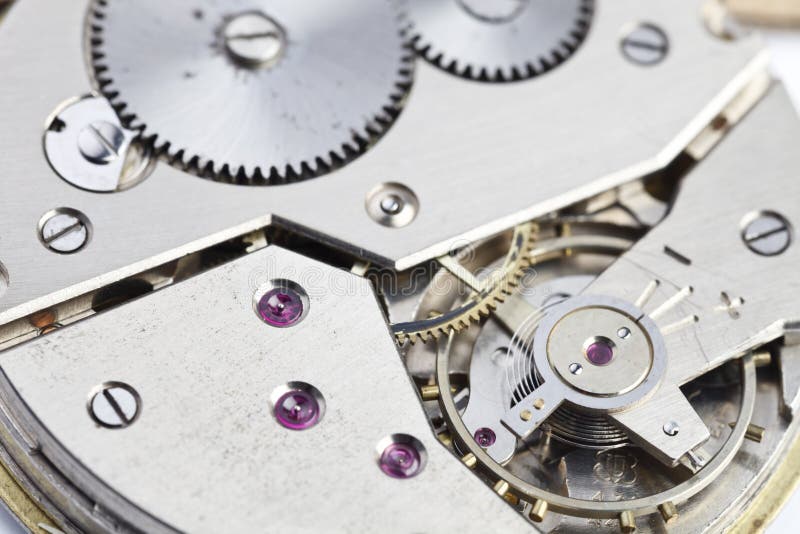 Mainspring In The Mechanism Of A Pocket Watch Stock Image - Image of ...