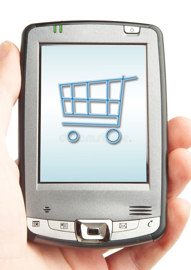 Pocket computer in a hand. stock photo. Image of equipment - 2378508