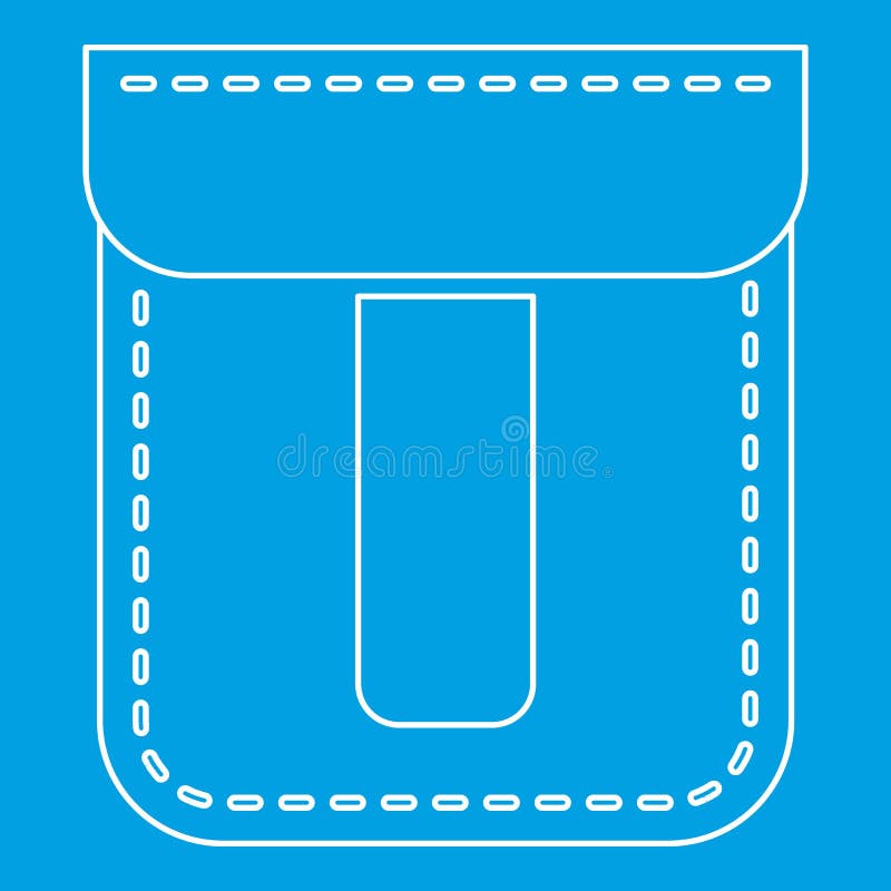 Pocket Design Icon, Outline Style Stock Vector - Illustration of shirt ...