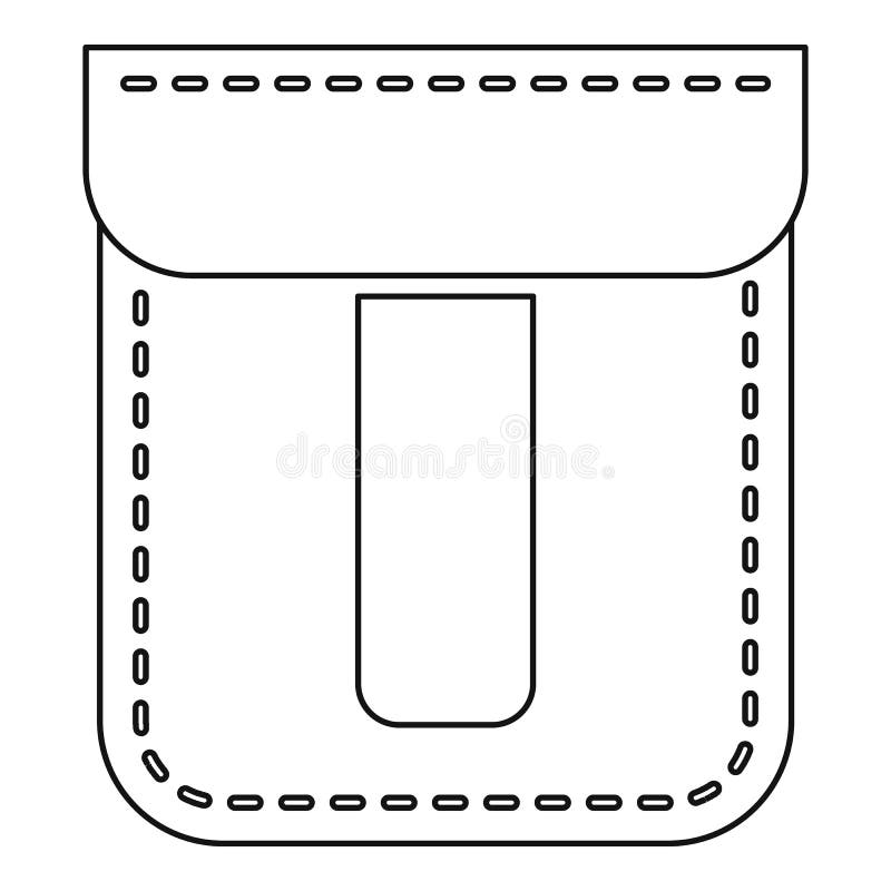 Pocket Design Icon, Outline Style Stock Vector - Illustration of ...
