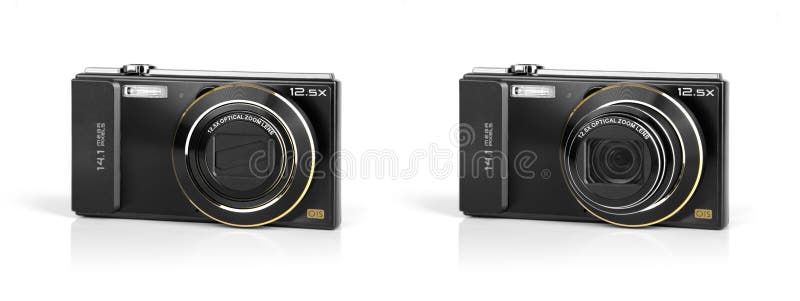 Pocket digital cameras. stock photo. Image of megapixel - 37113742