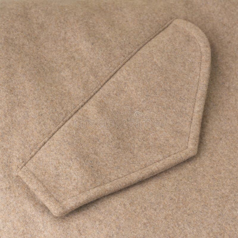 Pocket - Flap of a Light Beige Woolen Coat Stock Image - Image of ...