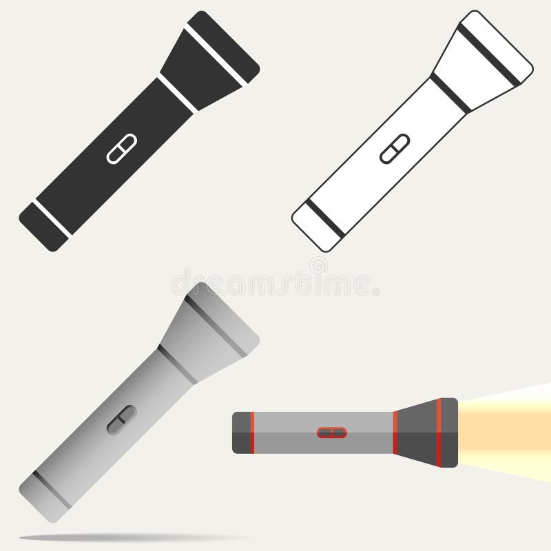 Pocket flashlight stock vector. Illustration of flash - 88695805