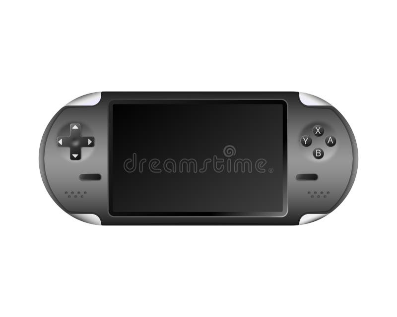 Pocket Gaming Console with Dark Screen Template. Modern Digital Gadget ...