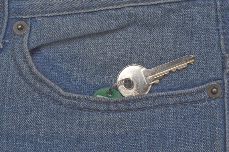 Pocket with house key stock photo. Image of wear, home - 34457634