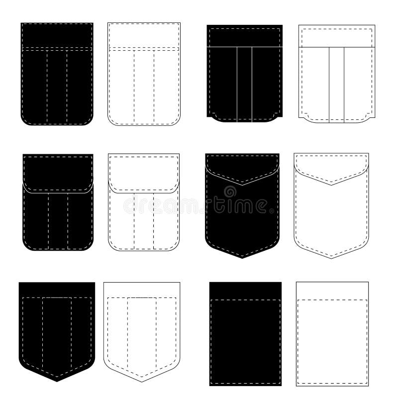 Pocket Icons stock vector. Illustration of element, graphic - 58463361