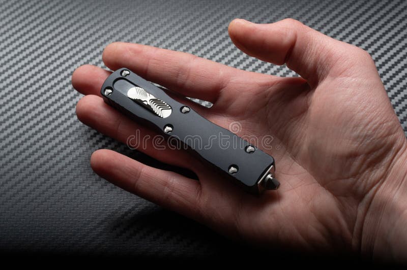 Pocket Knife in Folded Position. Automatic Folding Knife. Folded Knife ...