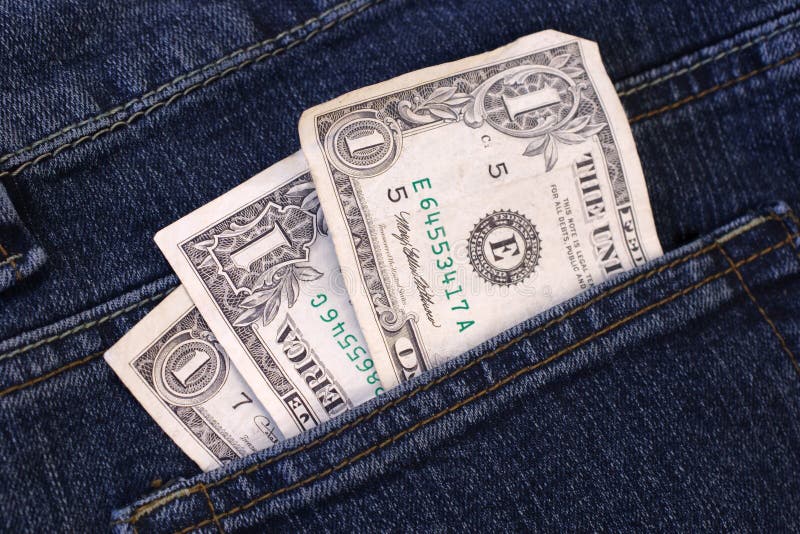 Pocket money stock image. Image of denim, profit, financial - 588879