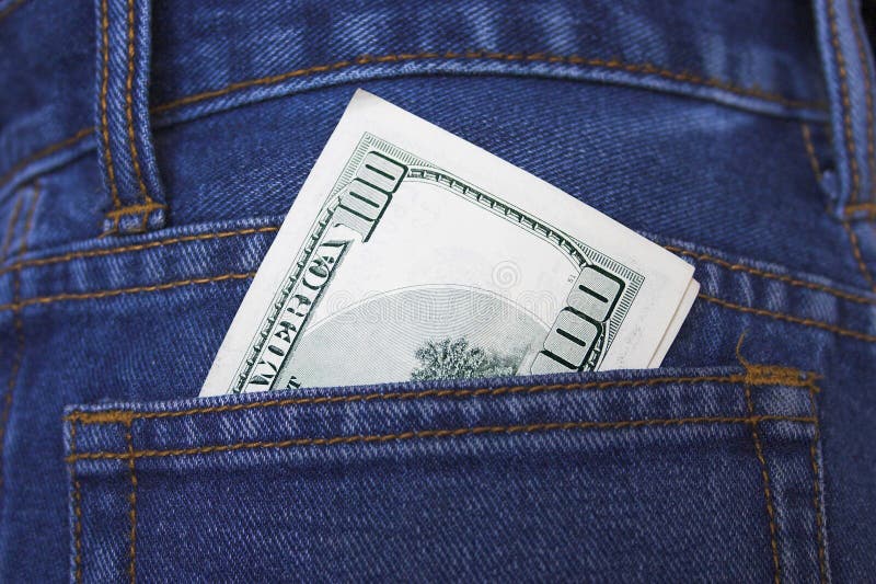 Pocket money. stock image. Image of backside, currency - 660319