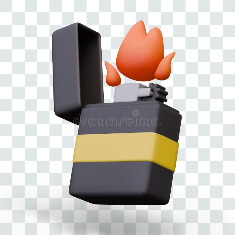 Pocket Open Lighter Closeup. Device for Quick Ignition of Flame Stock ...
