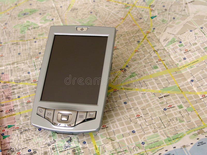 Pocket PC - Palm GPS stock photo. Image of mobile, hand - 69416
