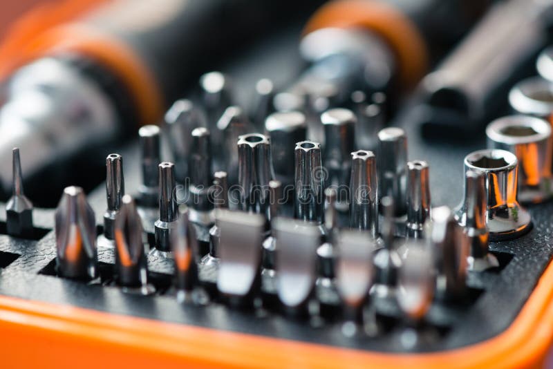 Pocket Precision Screwdriver Set in Box Stock Image - Image of macro ...