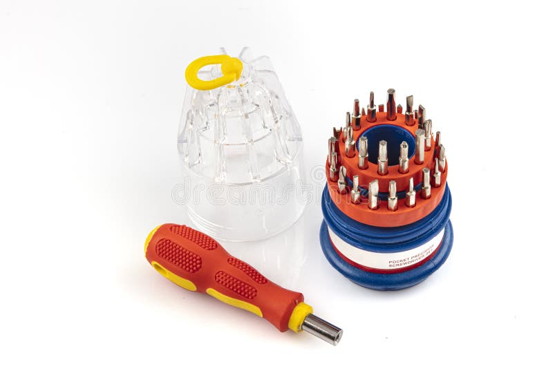 Pocket Precision Screwdriver Set. Steel Screwdriver Tips of Different ...