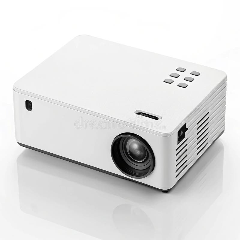 Pocket Projector on White Background Stock Illustration - Illustration ...
