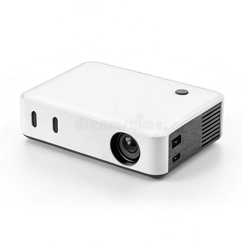 Pocket Projector on White Background Stock Illustration - Illustration ...