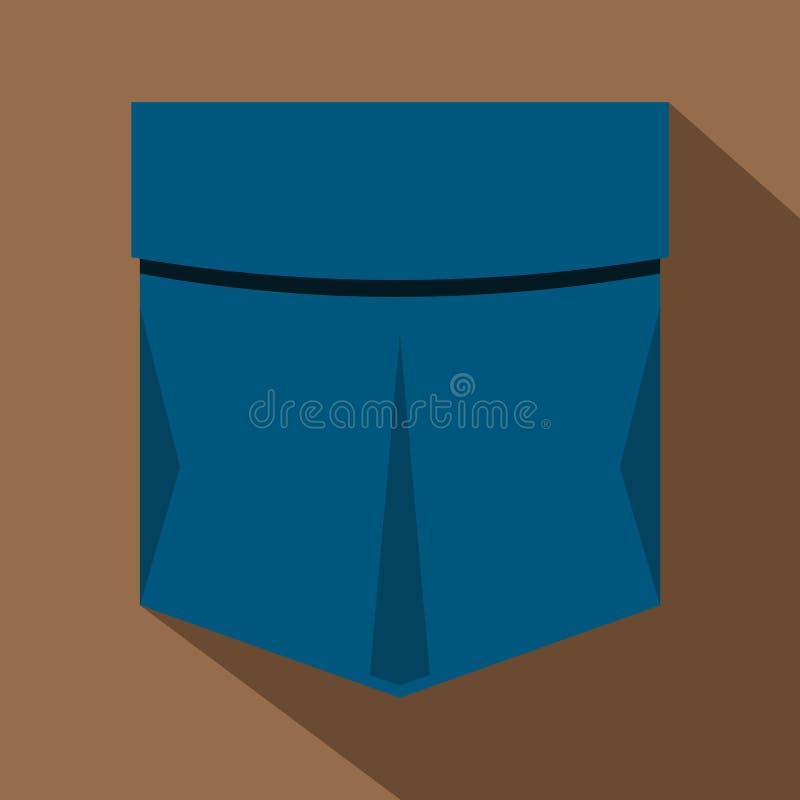 Pocket Symbol Icon, Flat Style Stock Vector - Illustration of ...