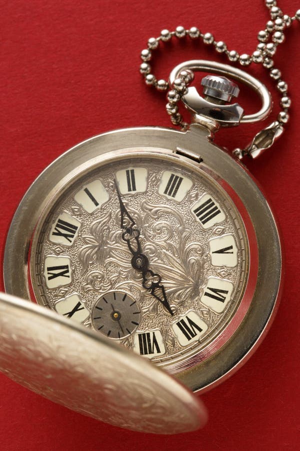 Pocket Vintage Watch with Chain Stock Photo - Image of silver ...