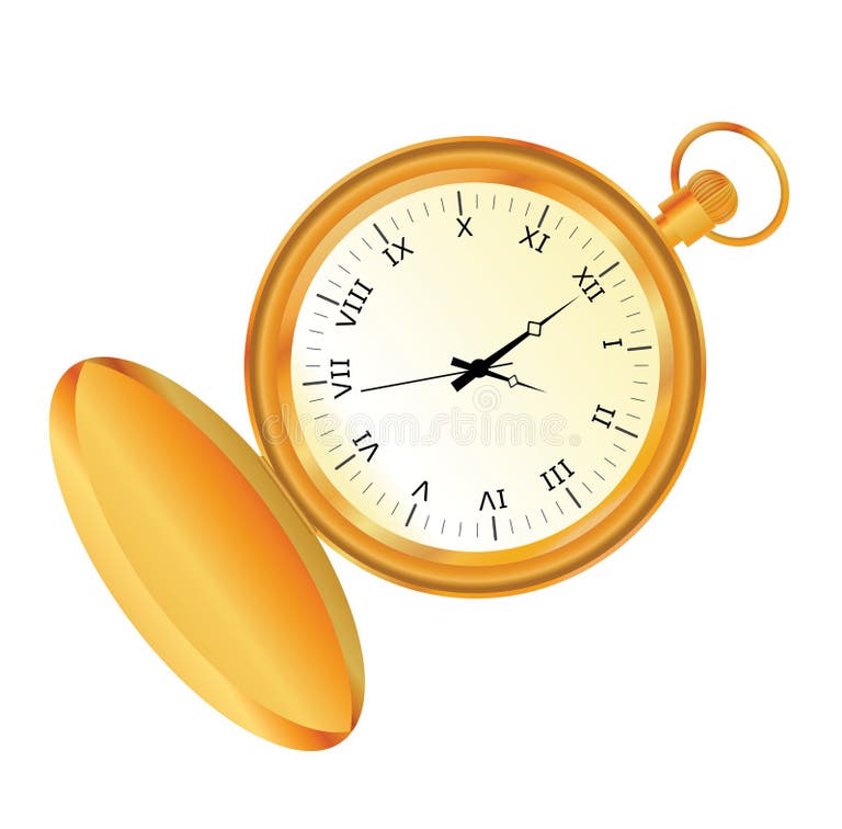 Vintage Pocket Watch Second Hand Stock Illustrations – 521 Vintage ...