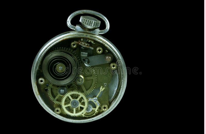 Pocket watch gears stock photo. Image of spring, metal - 8951768