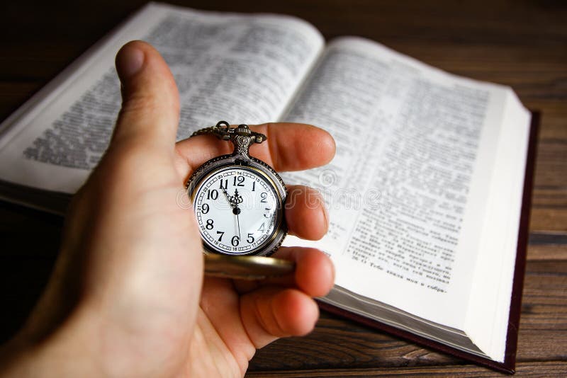 A Pocket Watch in the Hands of a Man Stock Image - Image of metal ...