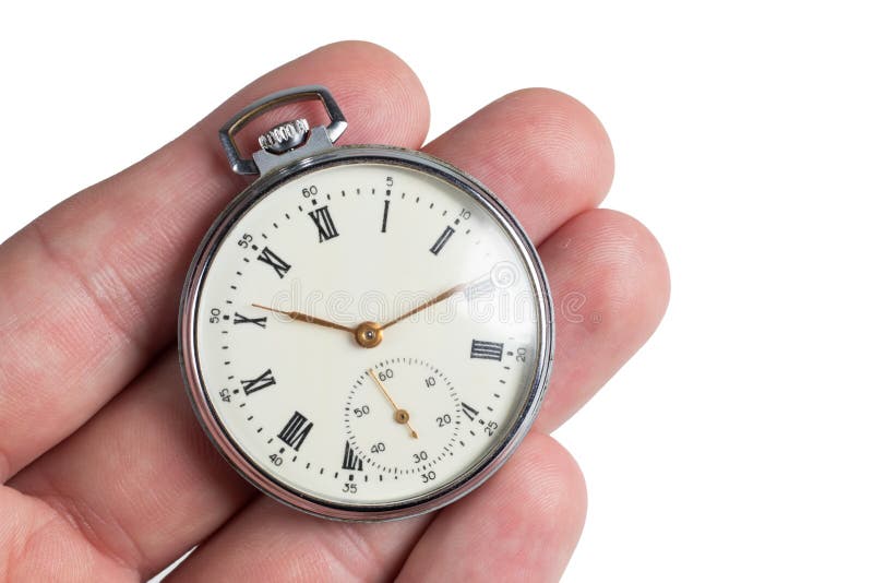 Pocket Watch in the Hands of a Man Stock Image - Image of handle, aged ...