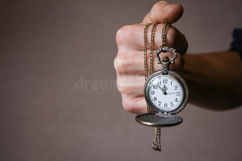 A Pocket Watch in the Hands of a Man Stock Image - Image of numbers ...