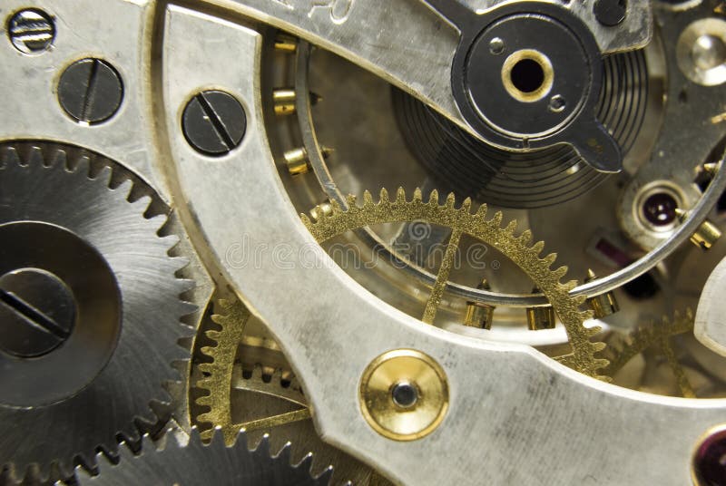 Pocket watch mechanism stock image. Image of golden, machine - 6897037